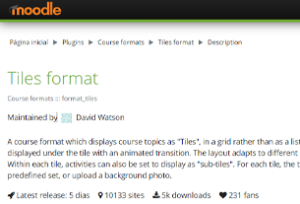 Plugins do Moodle na prática – Tiles format/Formato de Blocos (Moodle Ver. 3.9) – Prof. Daniel ...